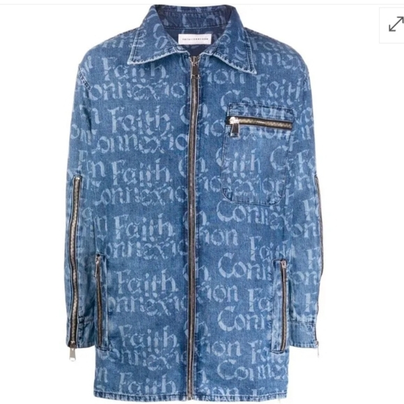 Faith Connexion | Jackets & Coats | Faith Connexion Indigo Textured ...